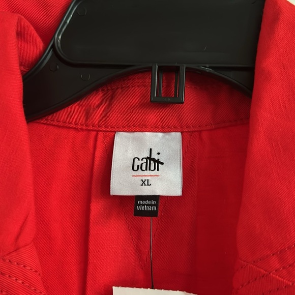 CAbi | Jackets & Coats | Cabi Detour Linen Blend Jacket In Ruby Style ...